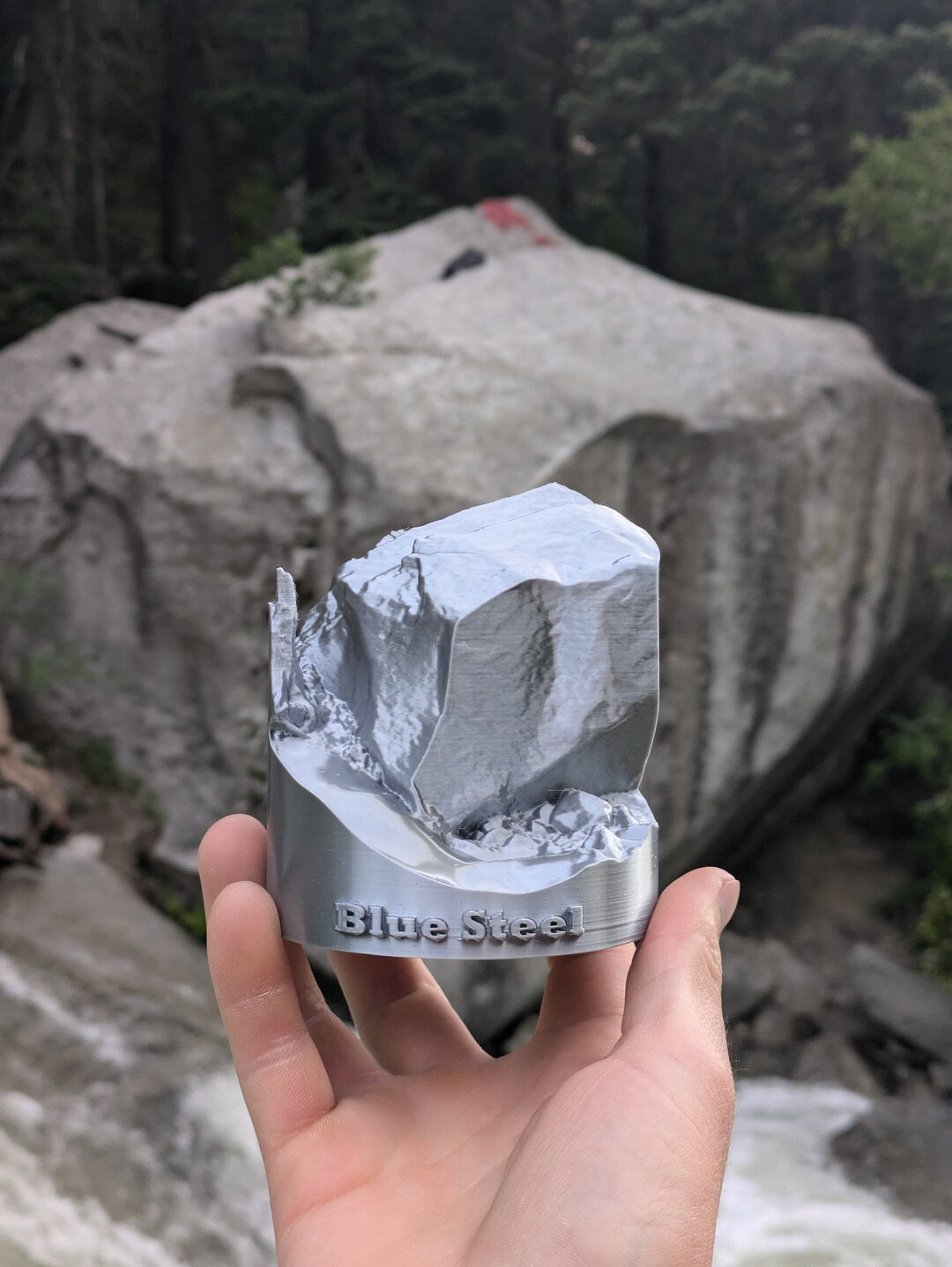 Blue Steel Boulder 3D Print - Etsy