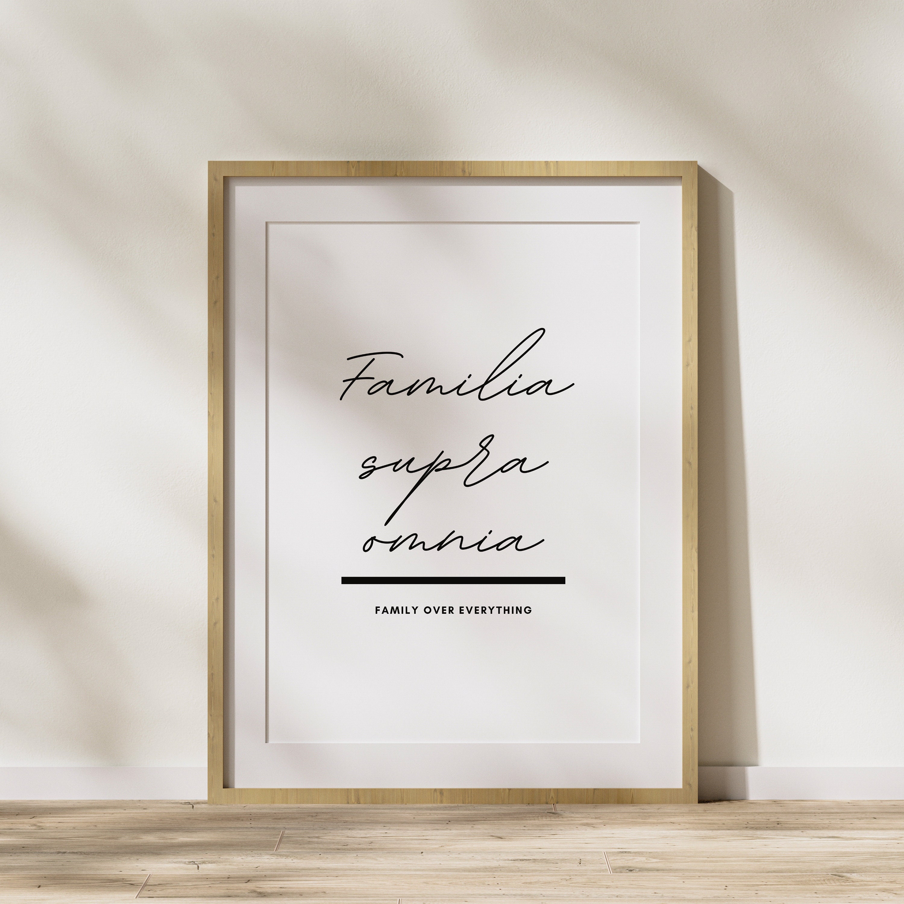 Familia Supra Omnia, PRINTABLE Latin Phrase Poster, Quote Instant ...