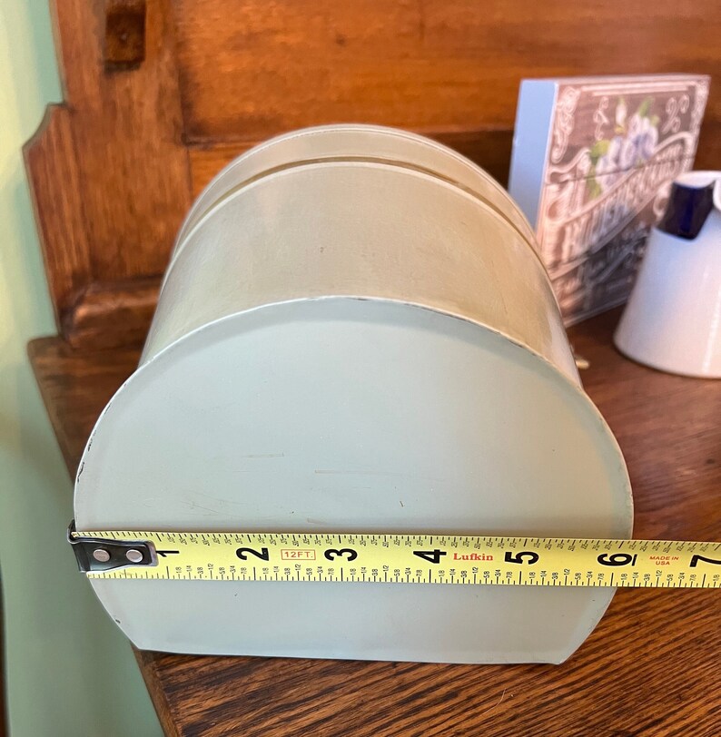 Metal Bucket Wall Planter Flat Back With Handle, Vintage Green and Gold ...