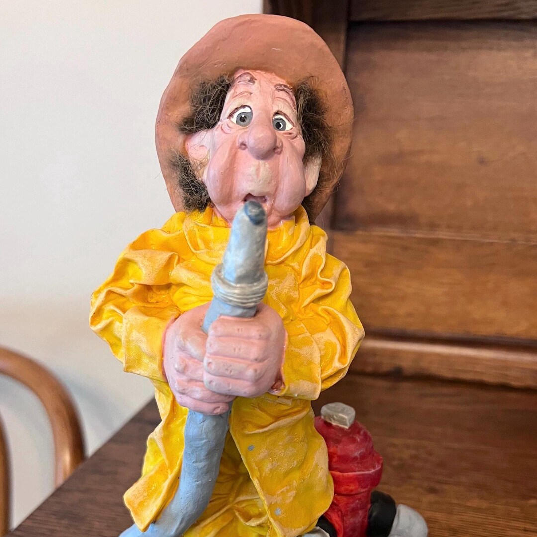 Vintage Fireman Figurine: 1993 Cast Art Slapstick Comedy Collectible - Etsy