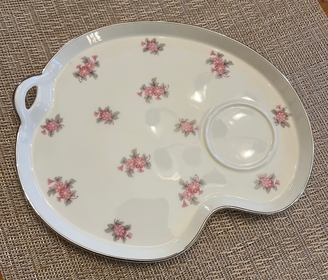 Vintage Noritake China Rose Palace Luncheon Plates, Pattern 5539, Pink ...