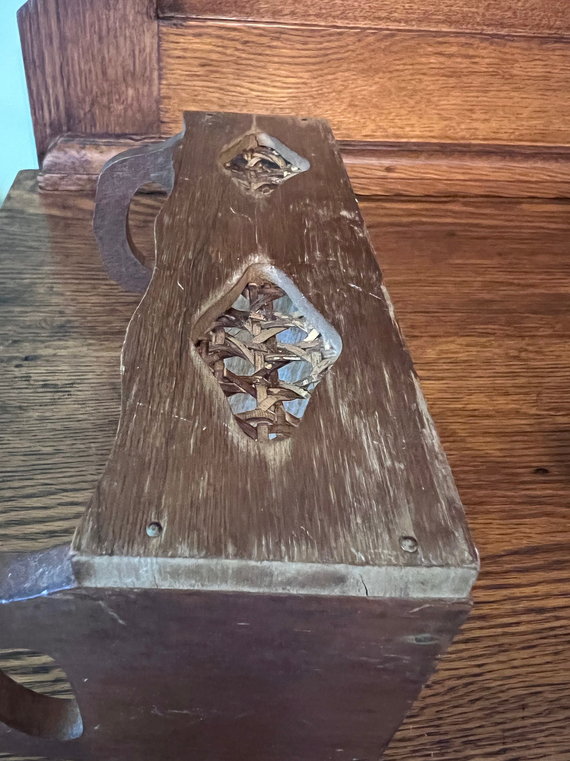 Vintage Rustic Wood Tote Box Organizer Display Tray, Two Sections, Two ...