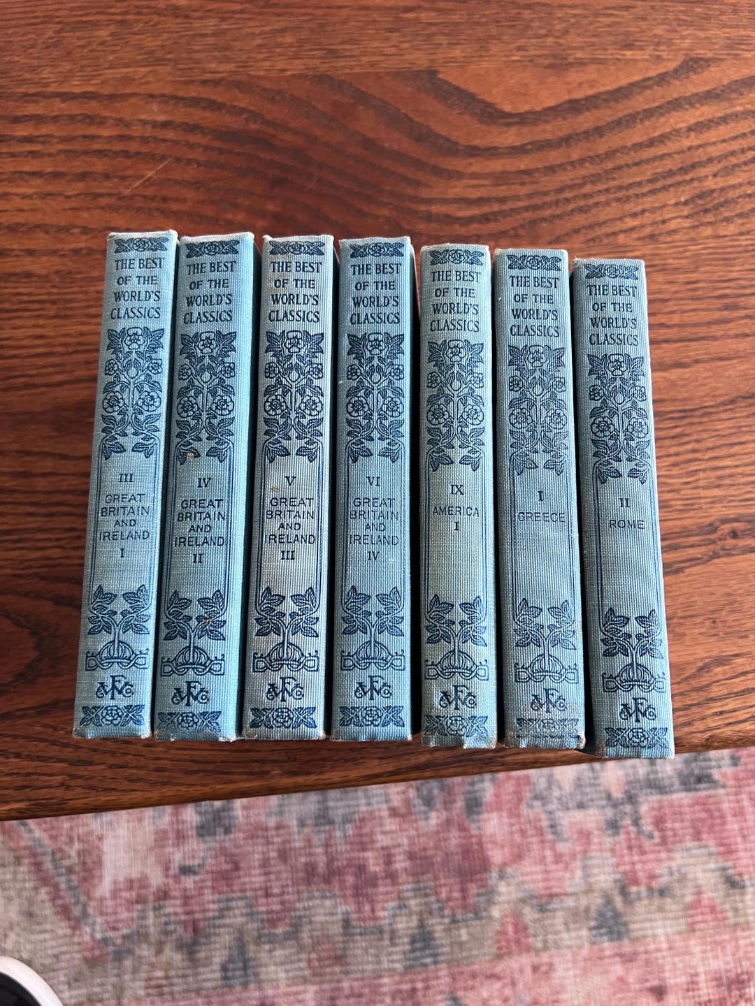 Antique Book Set of 7, the Best of the World’s Classics, Henry Cabot ...