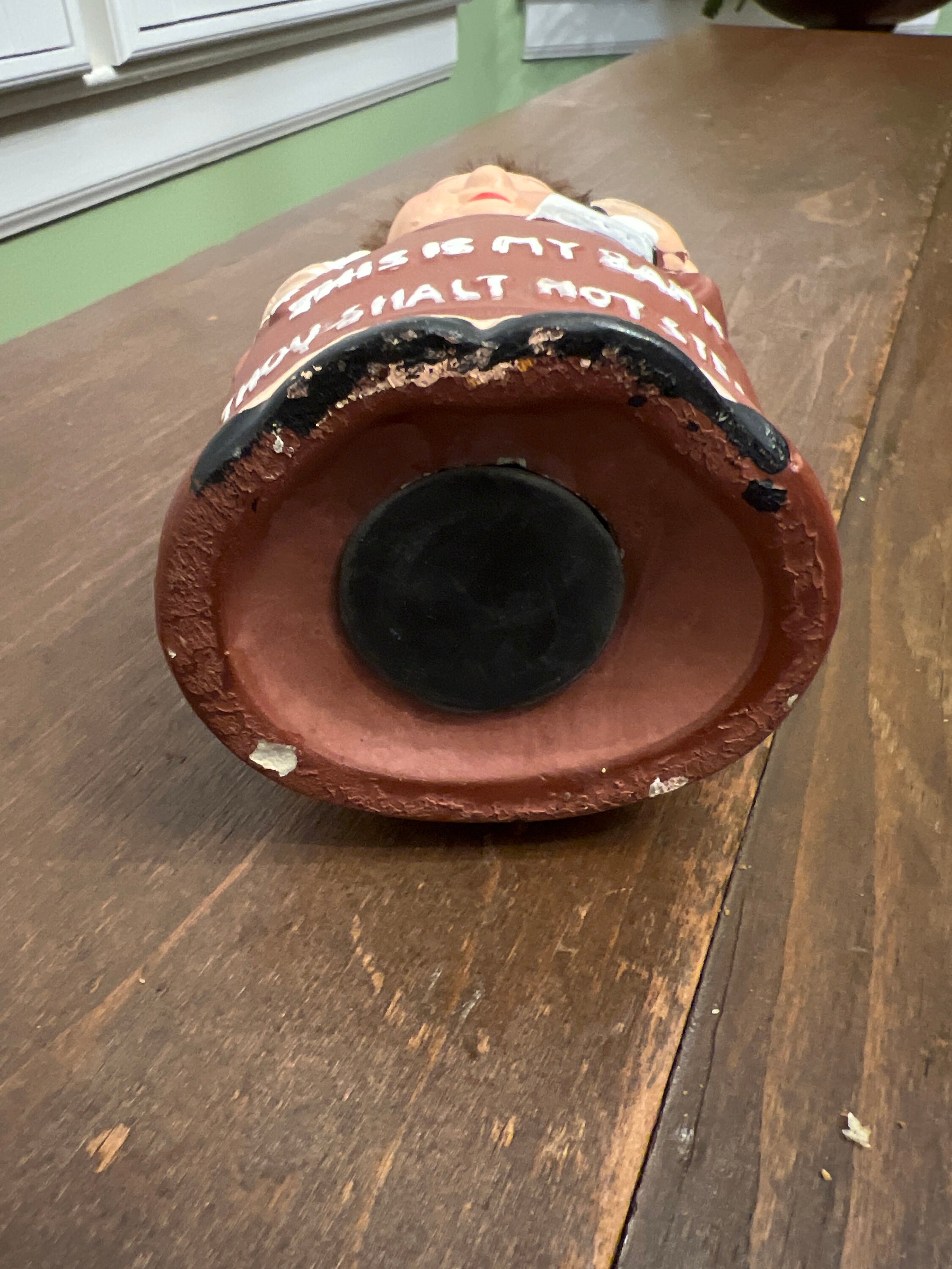 Coin Bank Friar Tuck Holding Book Wearing Brown Robe Sporting Faux Hair ...