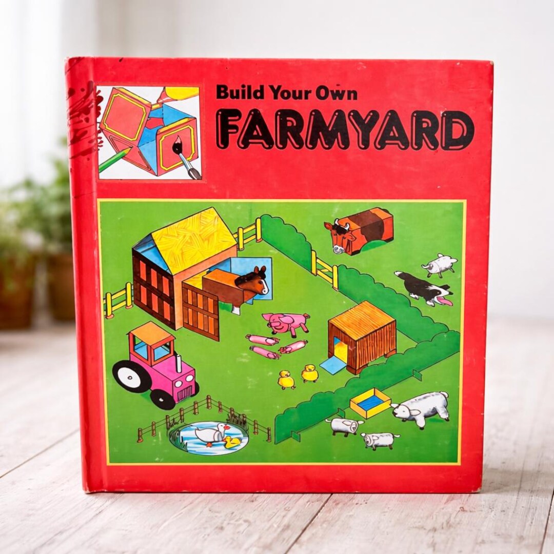 Vintage 1985 Build Your Own Farmyard Activity Book, 1980s Children’s ...