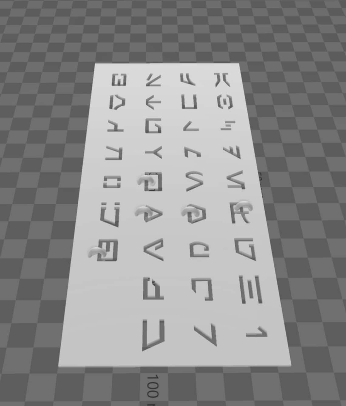 Aurebesh Stencil STL Ver2 - Etsy