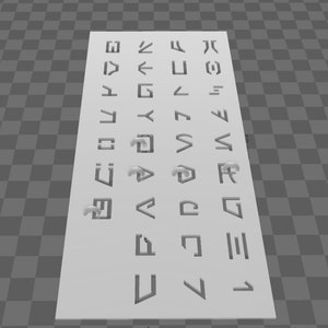 Aurebesh Stencil STL Ver2 - Etsy