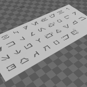 Aurebesh Stencil STL Ver2 - Etsy