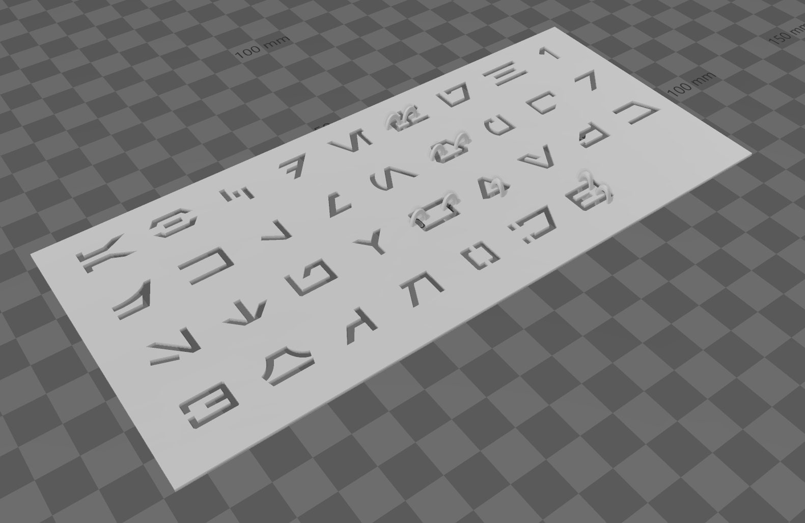 Aurebesh Stencil STL Ver2 - Etsy