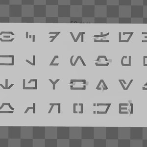 Aurebesh Stencil STL Ver2 - Etsy