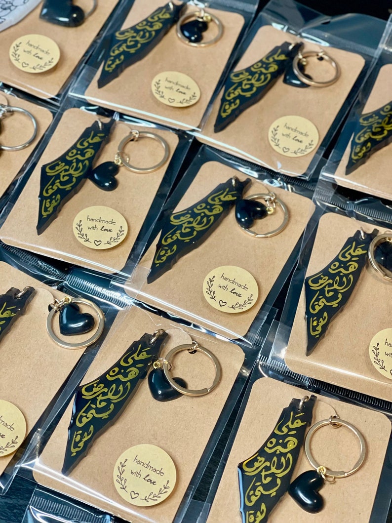 Customizable Palestine Map Keychain Handmade Any Color Made of Resin - Etsy