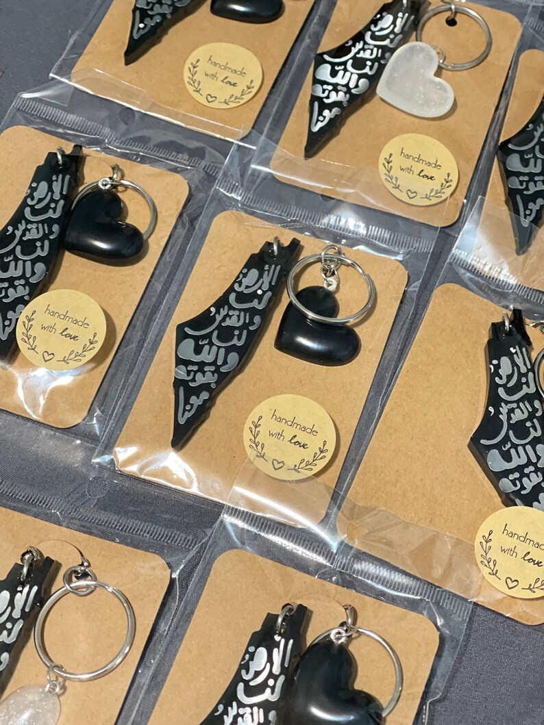 Customizable Palestine Map Keychain Handmade Any Color Made of Resin - Etsy
