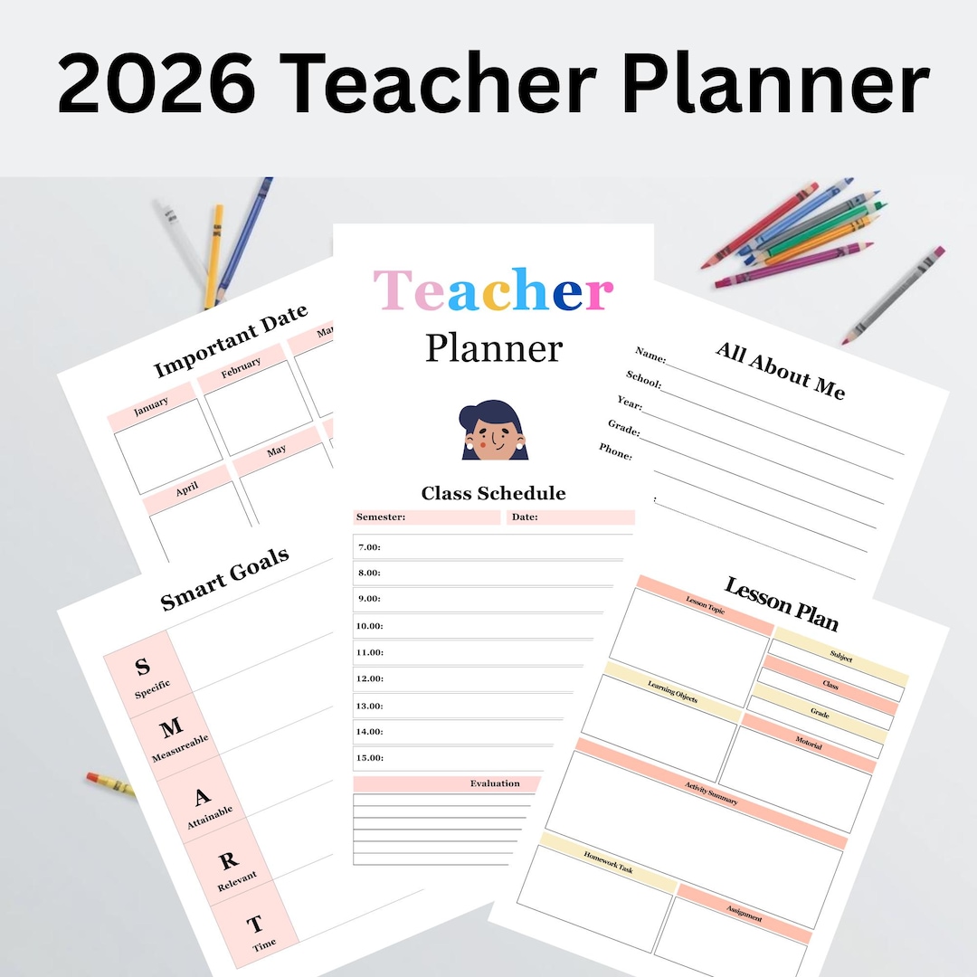 2026 Teacher Planner | Classroom Organizer | Editable Lesson Planner ...