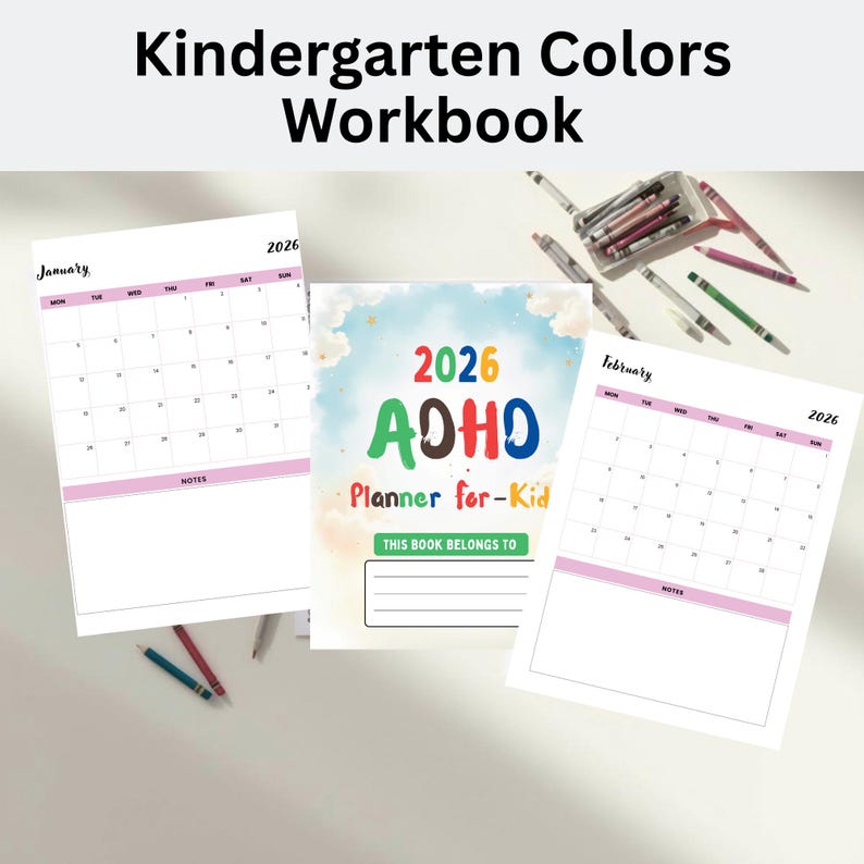 2026 ADHD Planner for Kids | Student Organizer (printable PDF) - Etsy UK