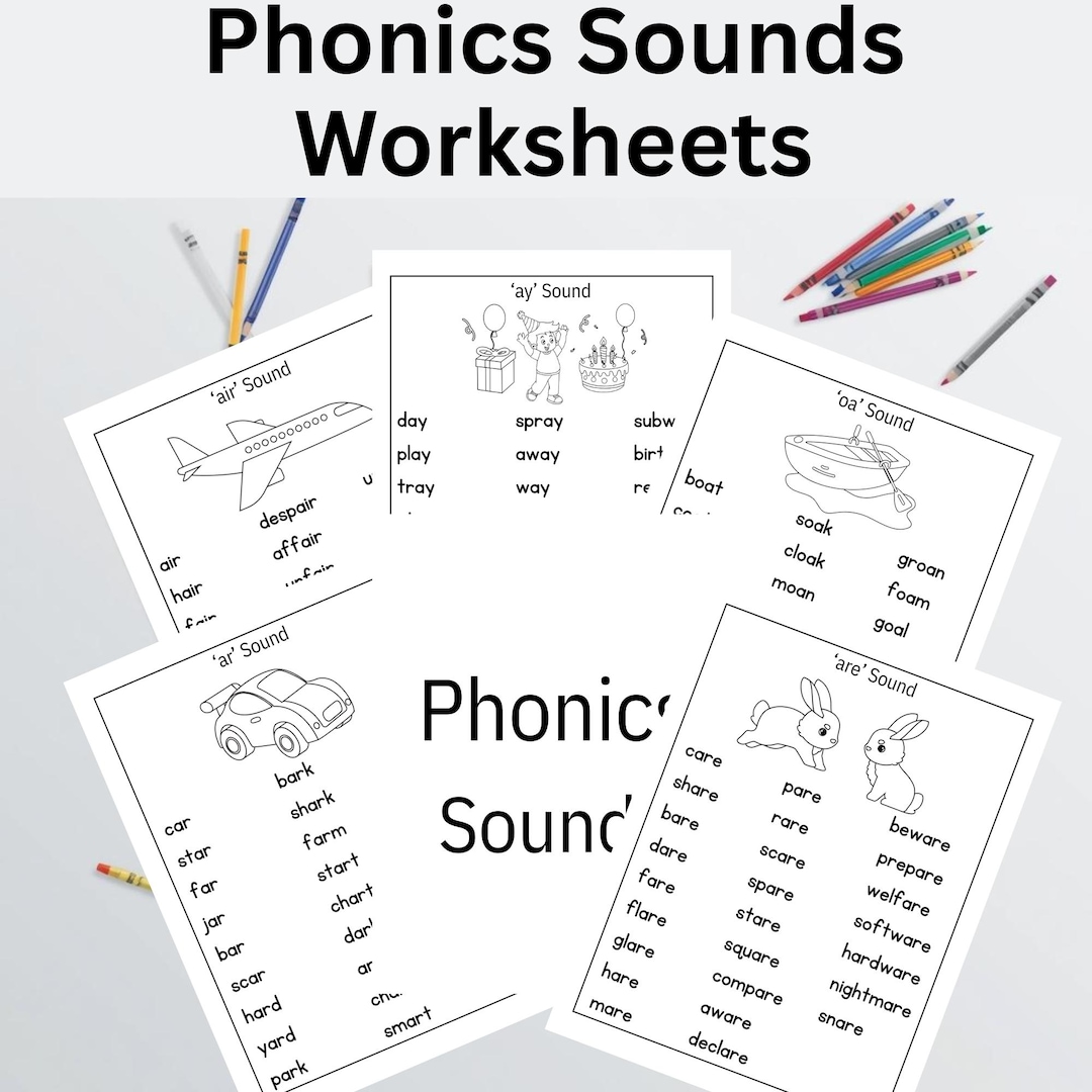 Phonics Sounds Worksheet | Reading and Letter-sound Practice (PDF) - Etsy