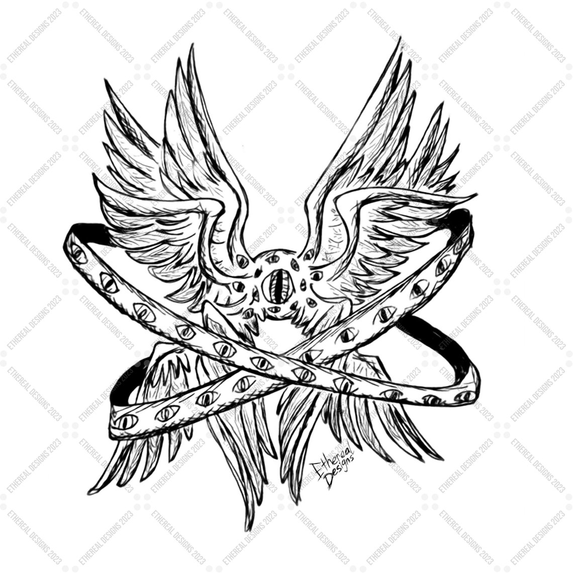 Biblically Accurate Angel Sketch Handcrafted Biblically - Etsy