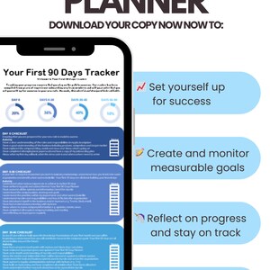 90 Day First Leadership Role Plan Template With Goal Planner and ...