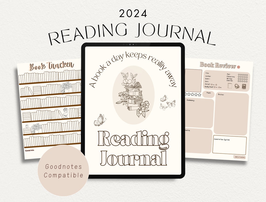 Digital Reading Journal, Goodnotes Journal, Book Review, Digital ...