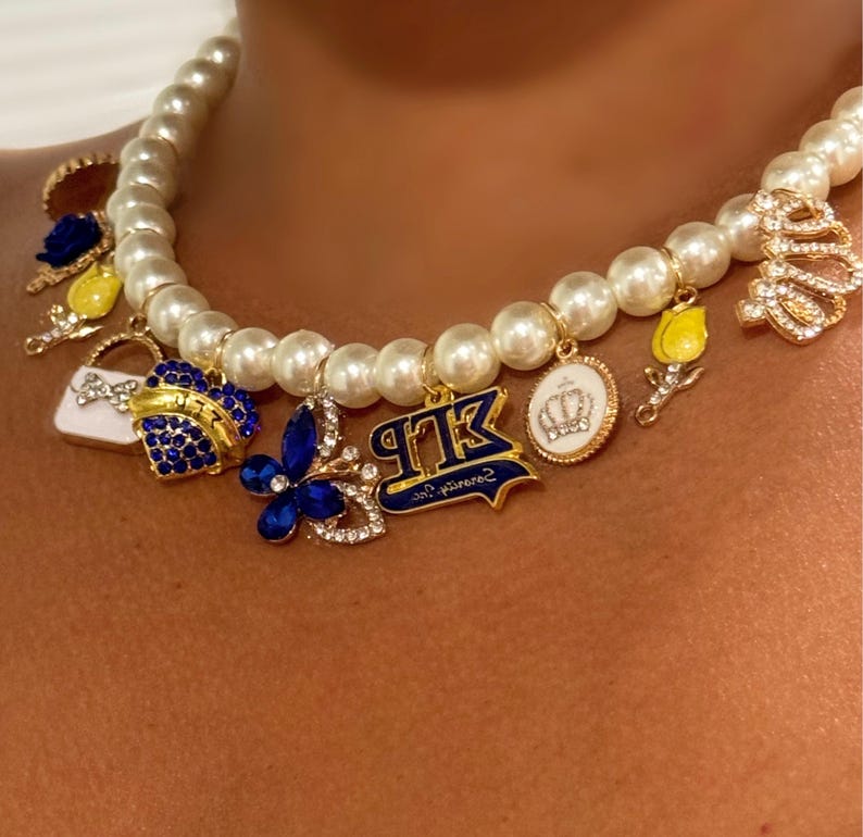 Sigma Gamma Rho Necklace, Personalized Jewelry, Chunky Necklace, Charms ...