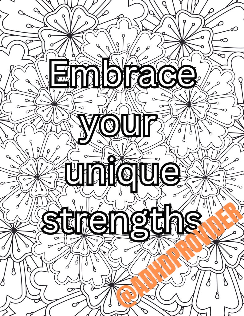 25 Adult Coloring Pages With Positive Affirmations Coloring Book ...