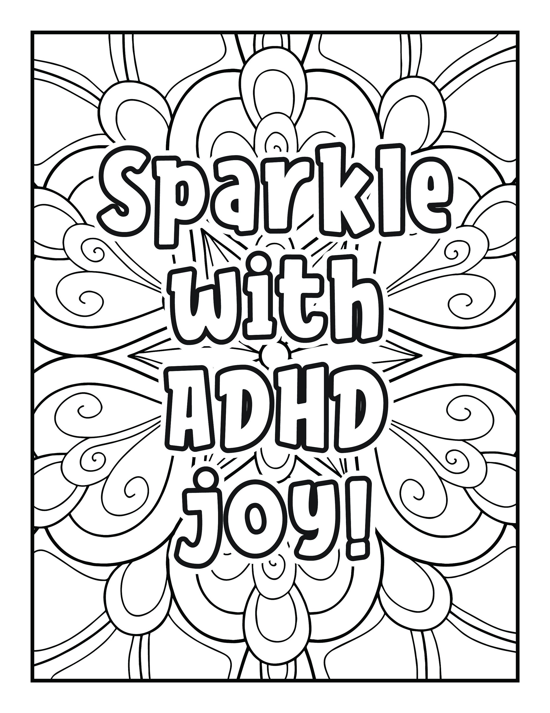 10 Coloring Pages for Children Coloring Book for Kids ADHD - Etsy