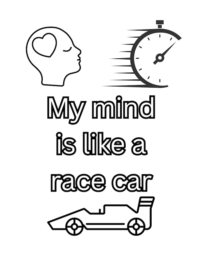 18 Printable Kids Coloring Pages ADHD Coloring Book for Children ...