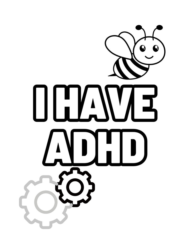 18 Printable Kids Coloring Pages ADHD Coloring Book for Children ...