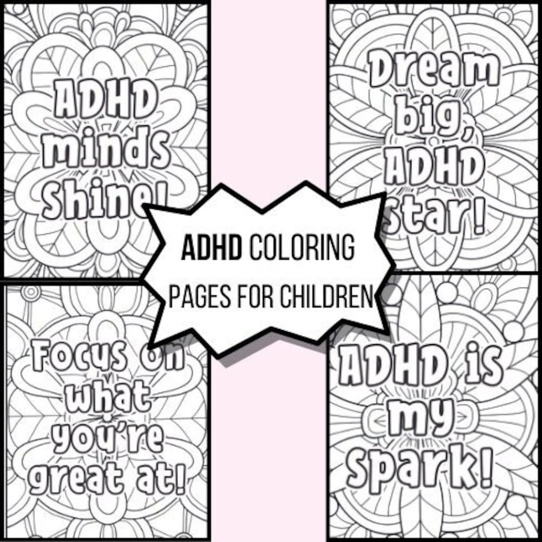 10 Coloring Pages for Children Coloring Book for Kids ADHD - Etsy