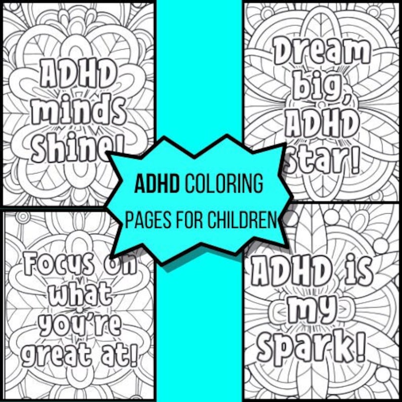 10 Coloring Pages for Children Coloring Book for Kids ADHD Coloring ...