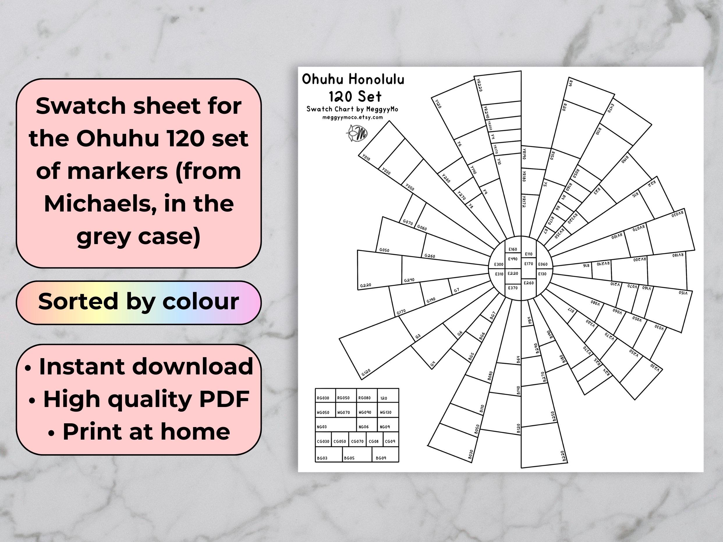 Marker Swatch Sheet *old Colour Code* - Etsy