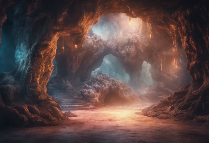 Enchanting Dragon Den Digital Background Mystical Lair Photo Backdrop ...