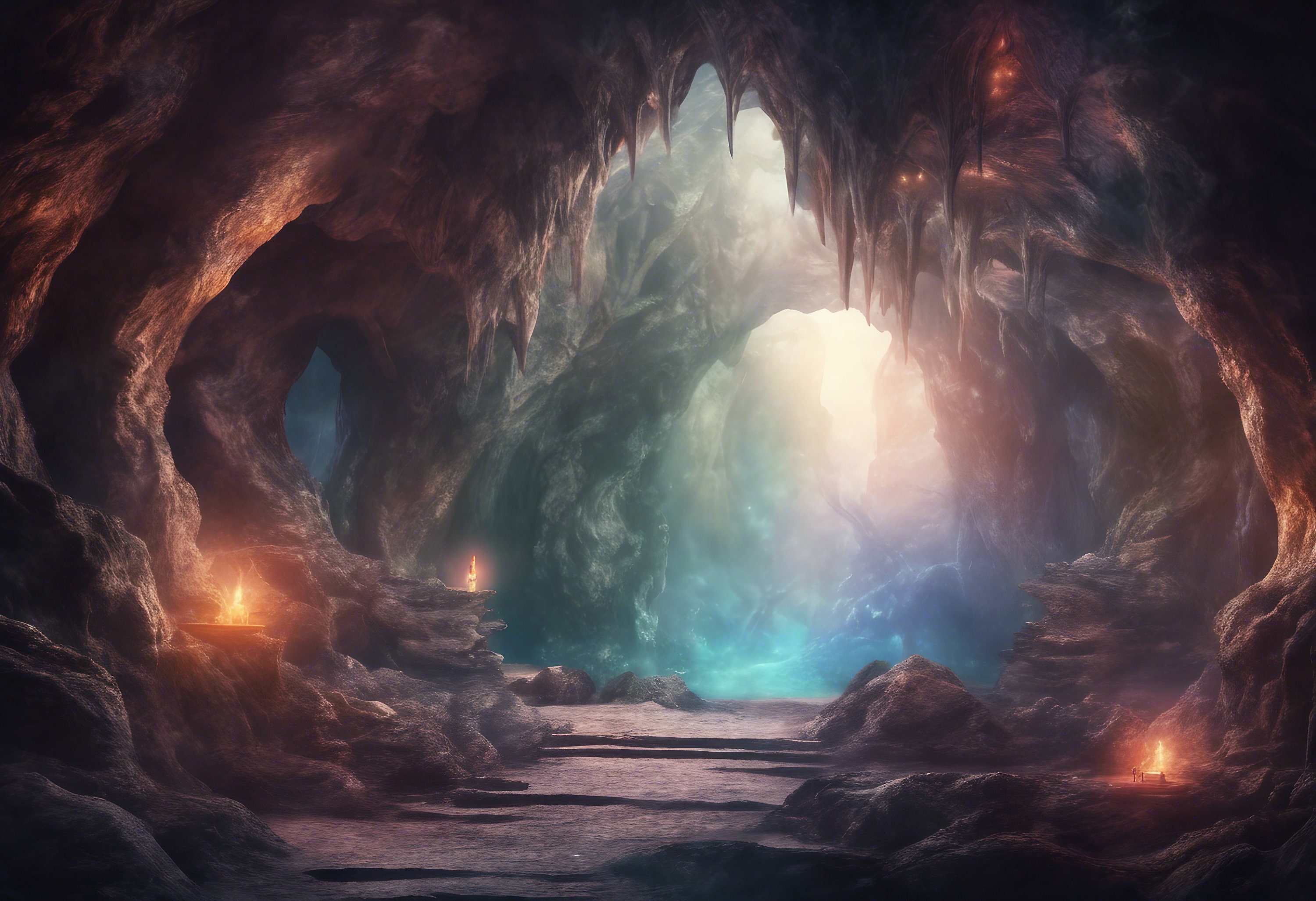 Enchanting Dragon Den Digital Background Mystical Lair Photo Backdrop ...
