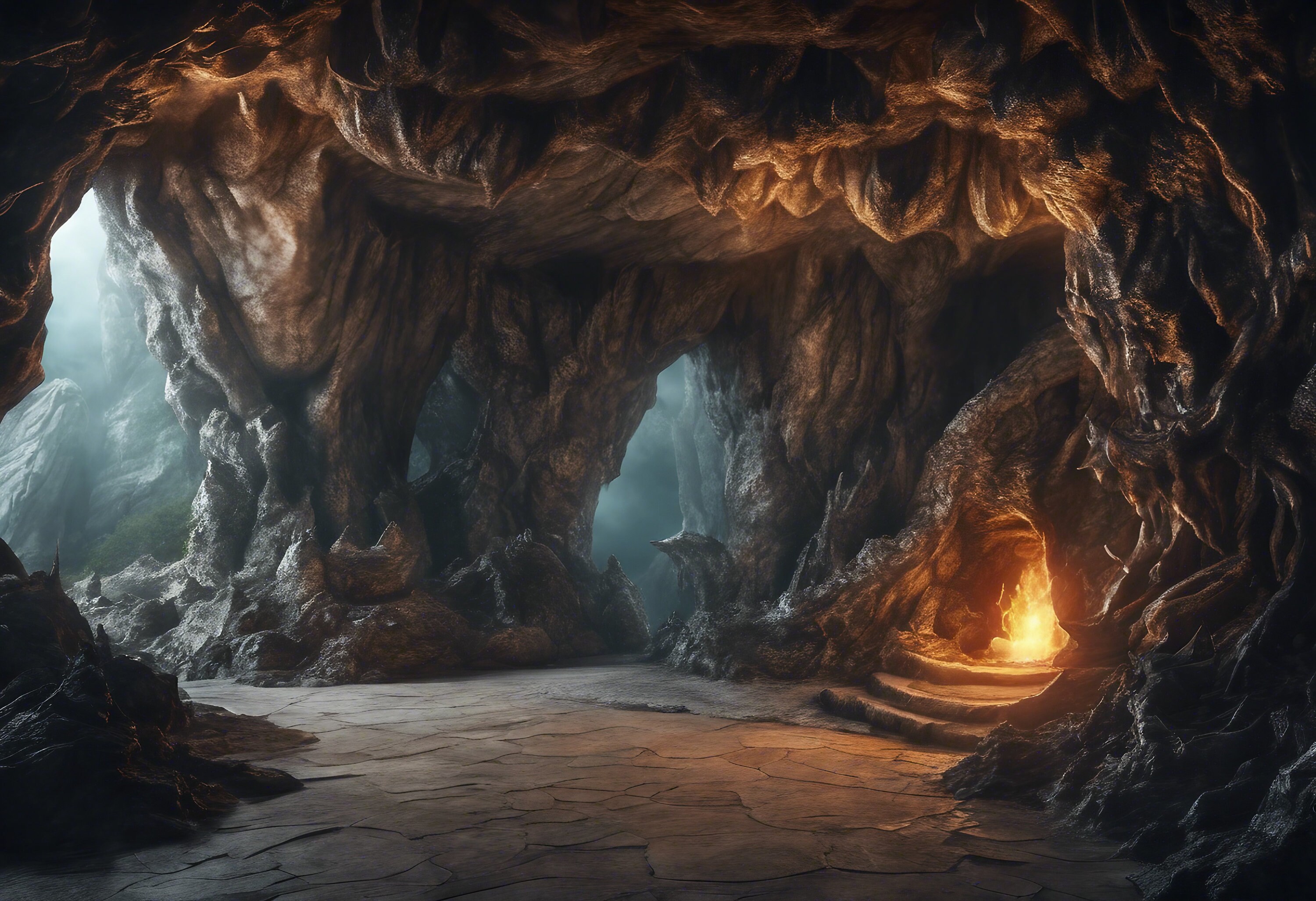 Enchanting Dragon Den Digital Background Mystical Lair Photo Backdrop ...