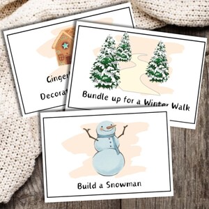 Printable Advent Activity Cards, Winter Family Activities, Holiday ...