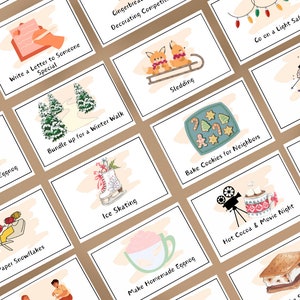 Printable Advent Activity Cards, Winter Family Activities, Holiday Countdown Cards, Instant ...