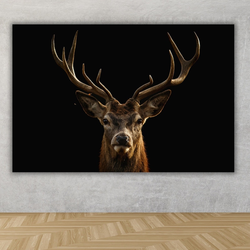 Deer Canvas Art - Etsy