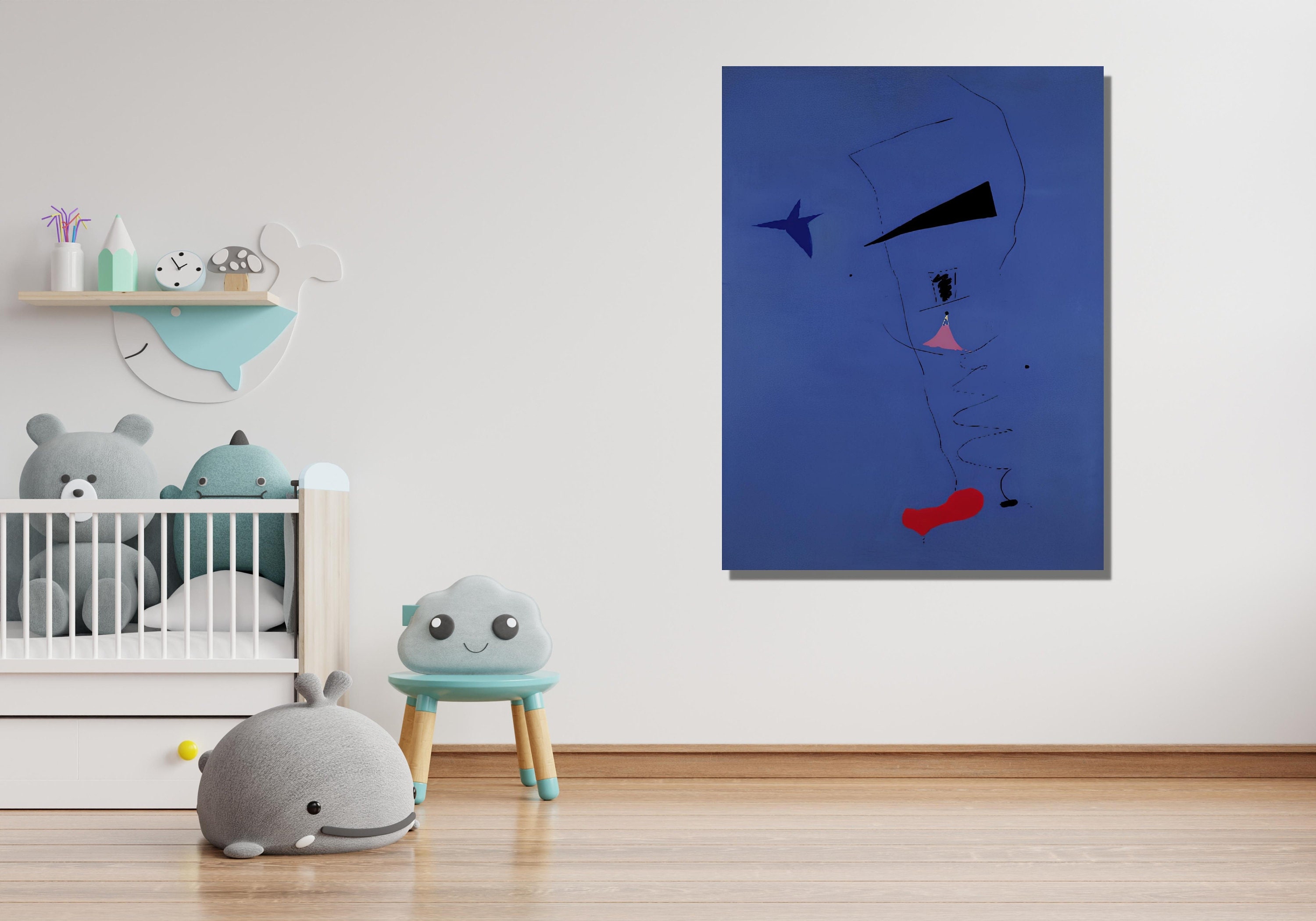 Joan Miro Blue Star Art Painting Canvas Wall Art Print,joan Miro ...