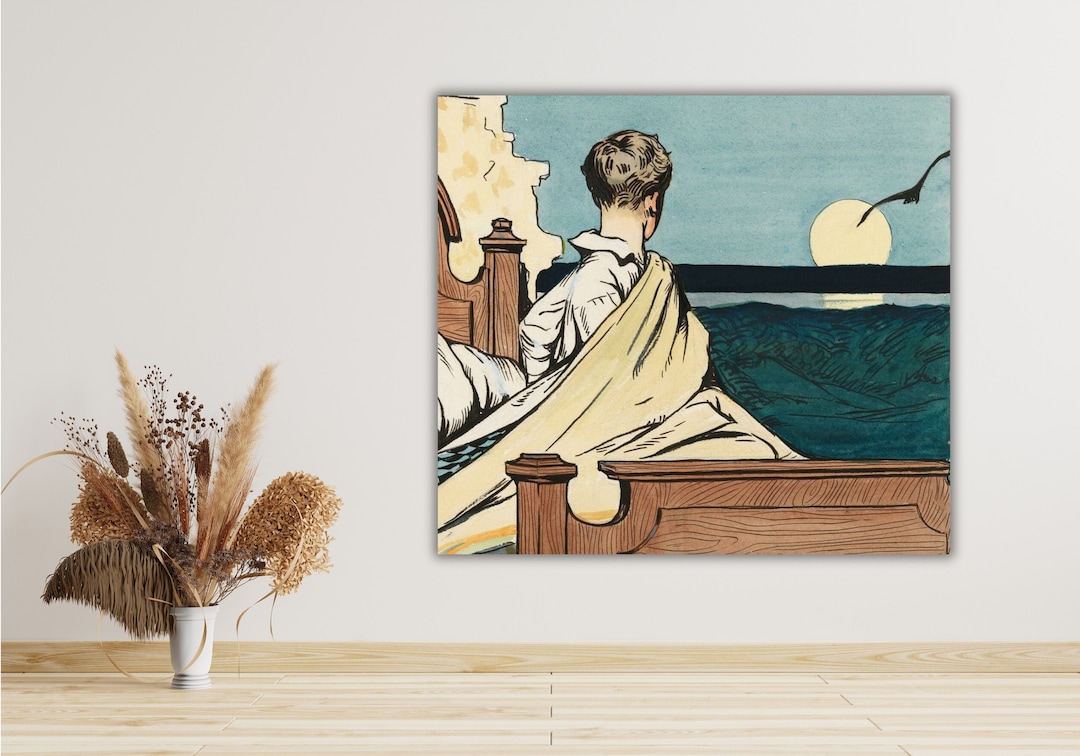 Edward Hopper Arts,moonlight Canvas Wall Art Print,edward Hopper Boy ...