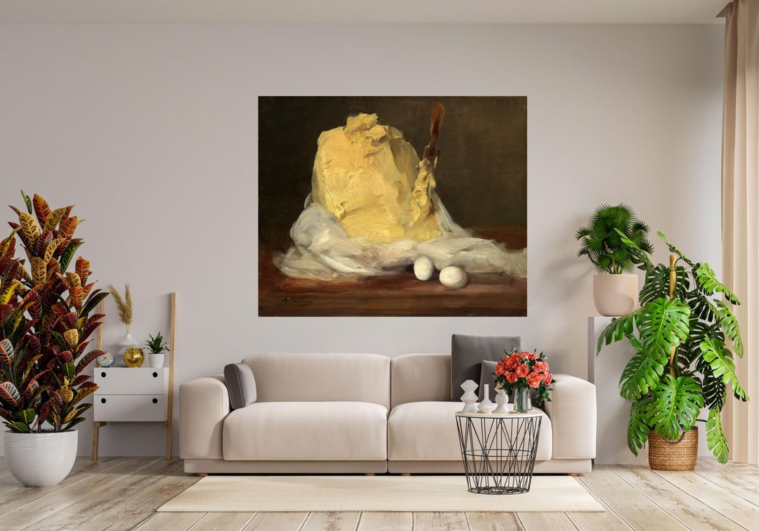 Butter and Eggs, Bakery Wall Art,mound of Butter Painting by Antoine ...