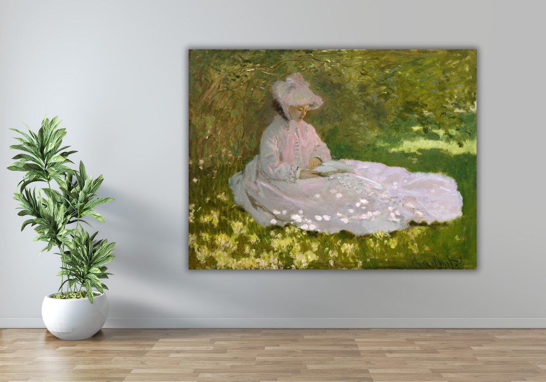Claude Monet Springtime Canvas Wall Art ,claude Monet Springtime ...