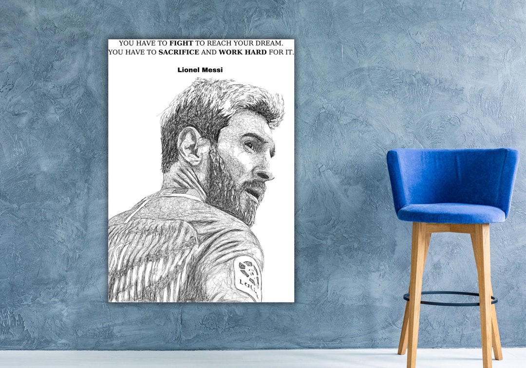 Messi Poster,lionel Messi Soccer,printable Poster,motivational Quote ...
