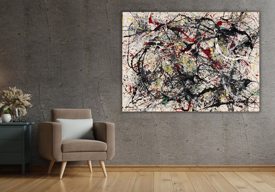 Jackson Pollock Number 34 Giclee Print Texture Gel Reproduction ...