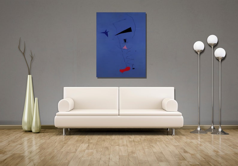 Joan Miro Blue Star Art Painting Canvas Wall Art Print,joan Miro ...