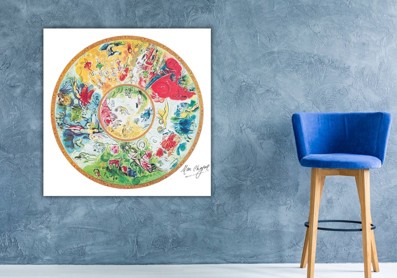 Expressionism Art,marc Chagall Ceiling of Paris Opera House Poster Art ...