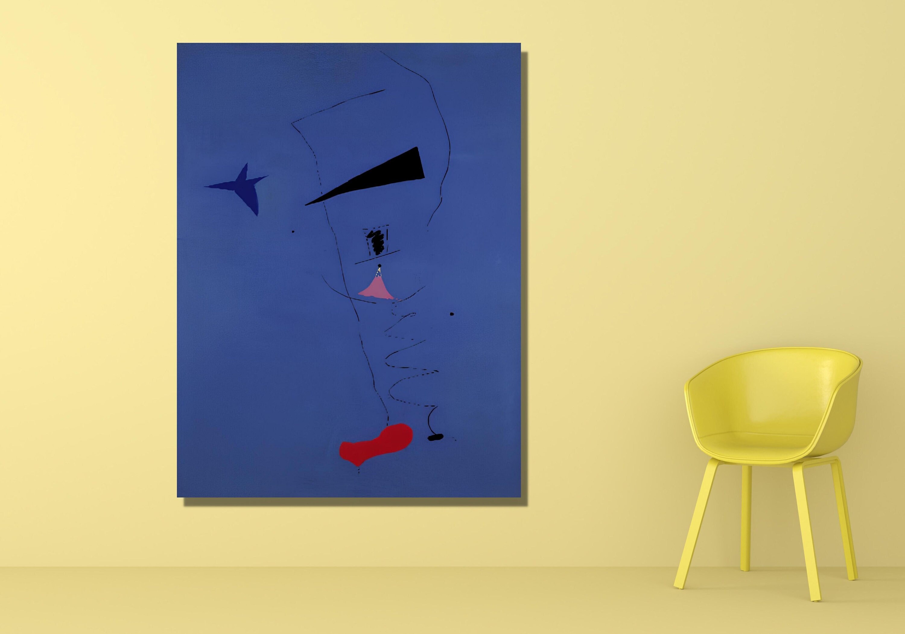 Joan Miro Blue Star Art Painting Canvas Wall Art Print,joan Miro ...