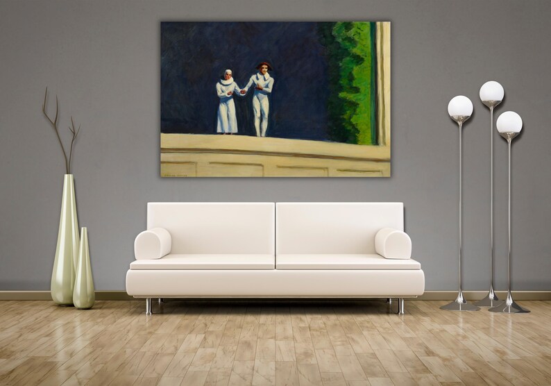 Edward Hopper Arts,edward Hopper Two Comedians 1965 Canvas Wall Art ...
