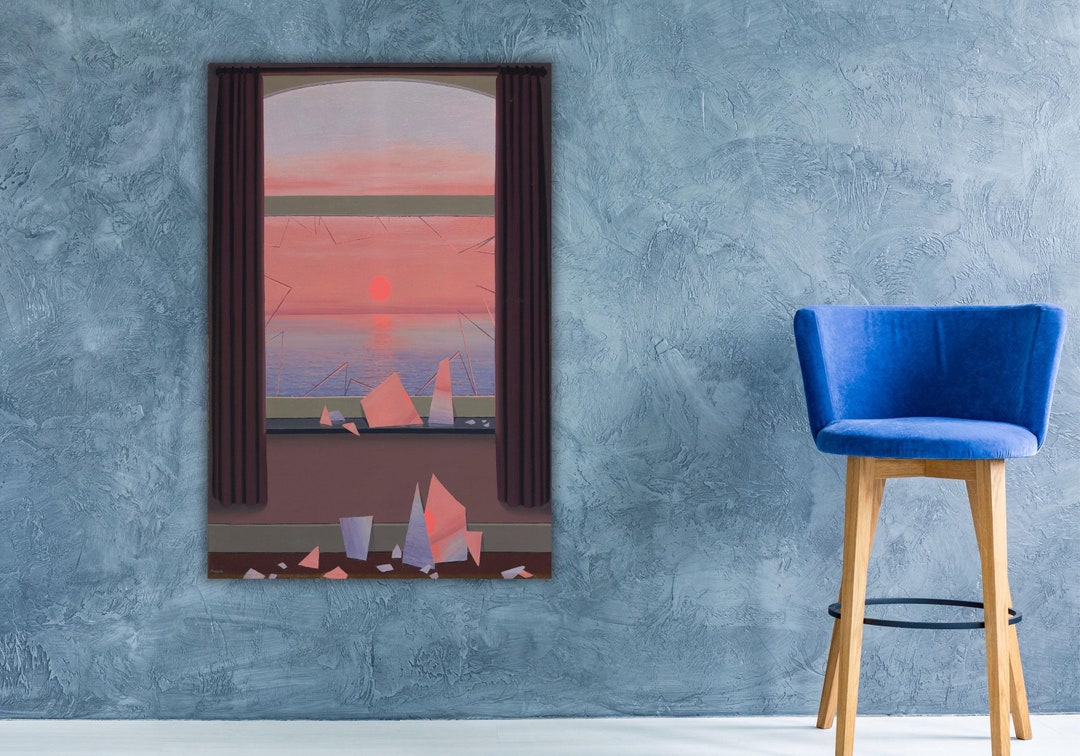 Rene Magritte Canvas Wall Art,rené Magritte Window View Poster Art ...