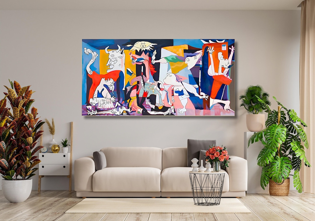 Pablo Picasso La Guernica Canvas,guernica Colored,pablo Picasso ...