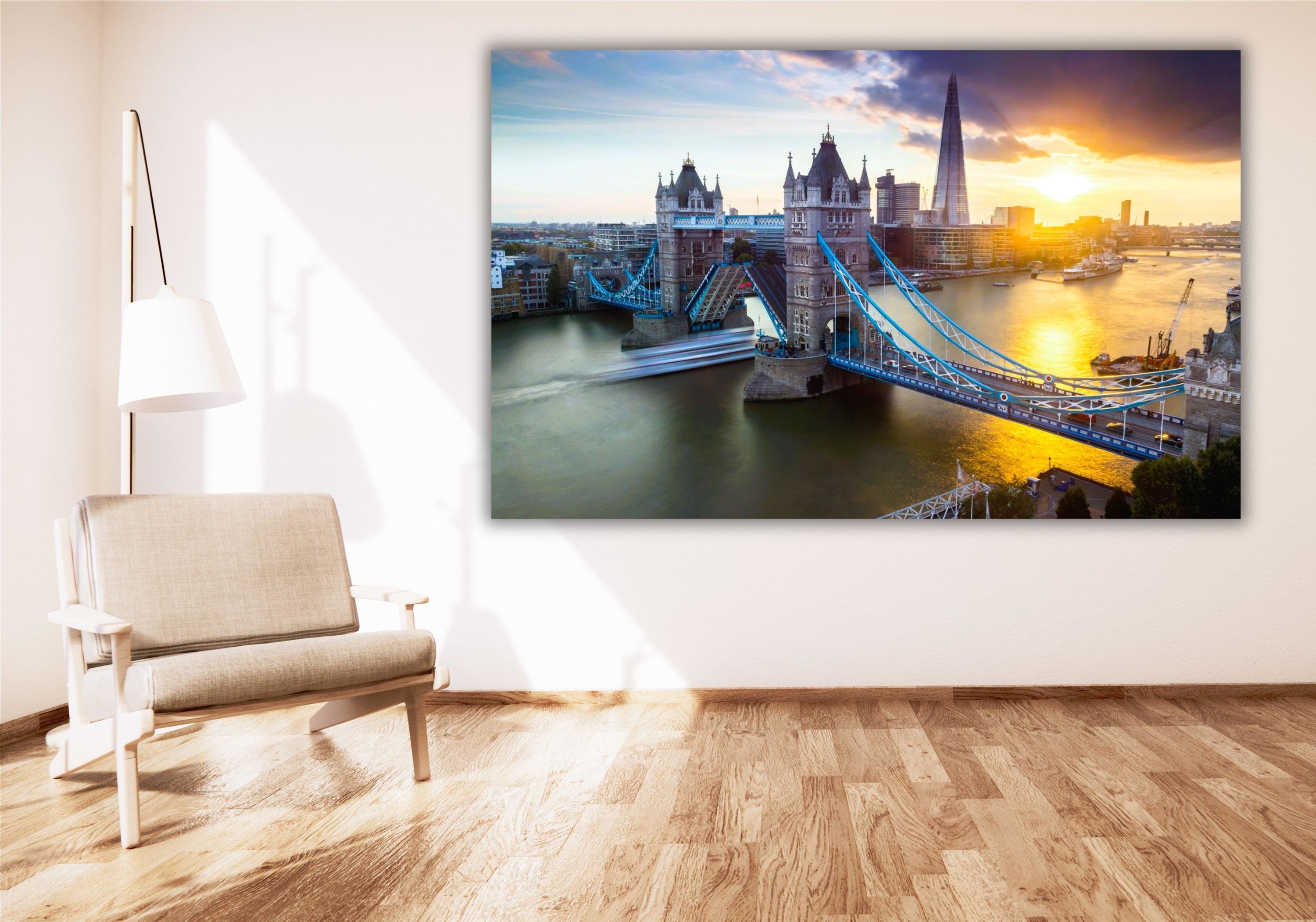 London Tower Bridge Art,london Tower Bridge With Sunrise Art Canvas ...