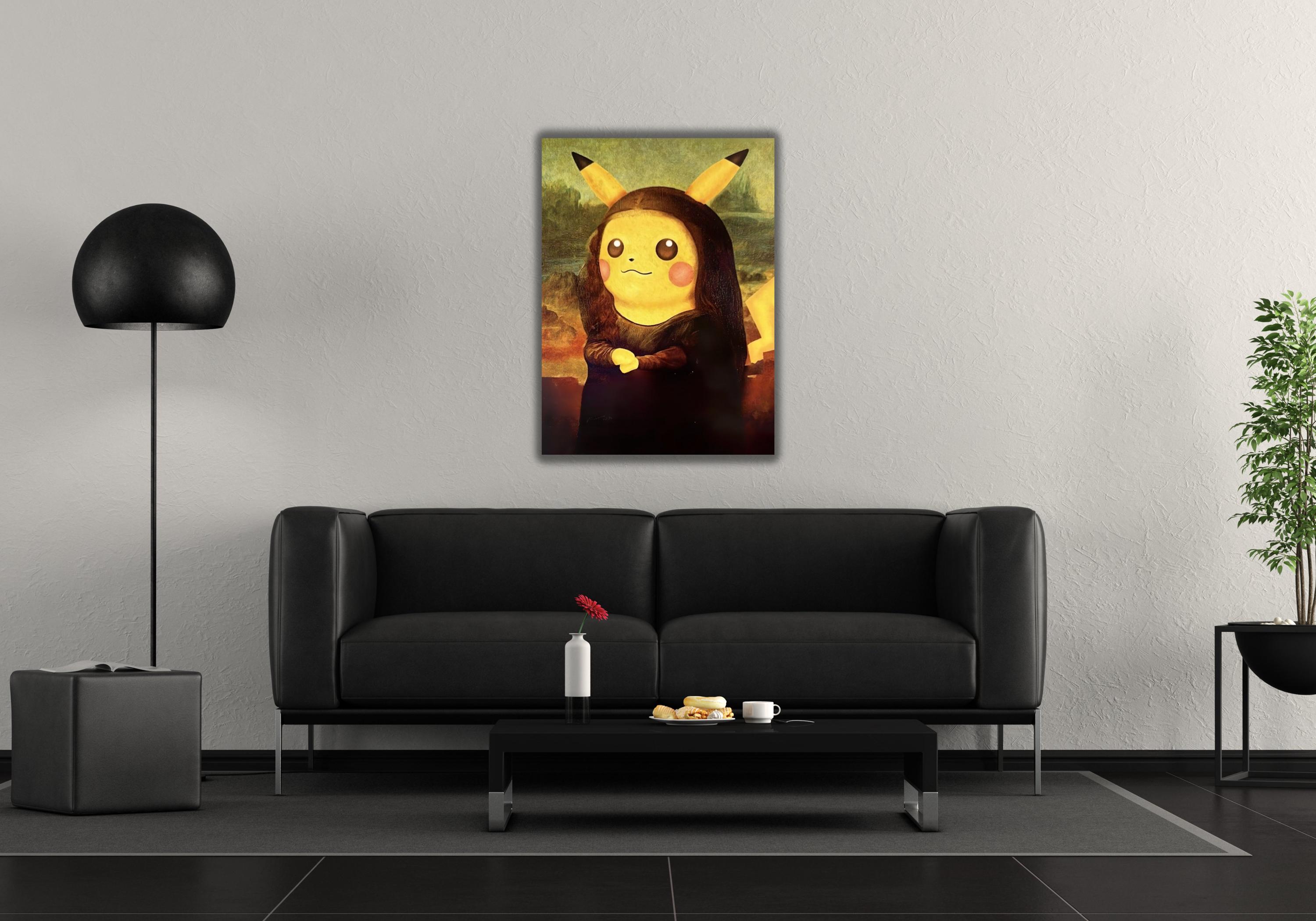 Van Gogh Pikachu Famous Artwork Poster,mona Pika Mona Lisa Pikachu Van ...